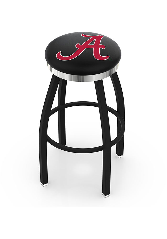 Alabama Crimson Tide 30 in Swivel BLACK Pub Stool - 4469994
