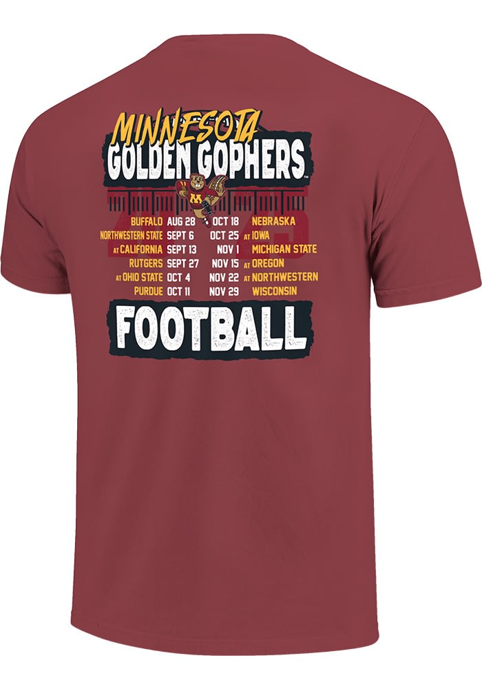 Minnesota Golden Gophers MAROON Football 2025 Football Schedule Short ...