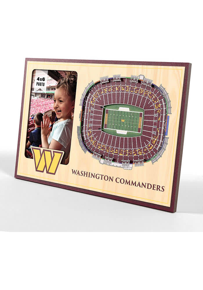 Washington Commanders BURGUNDY 4x6 Sadium View Picture Frame - 451973751