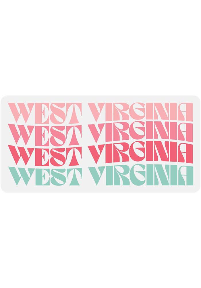West Virginia Souvenir | West Virginia Stickers PINK Vinyl Retro Wave ...
