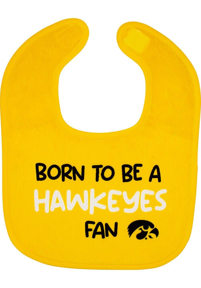 BLACK/GOLD Little Fan Iowa Hawkeyes Baby Bib - 4550079