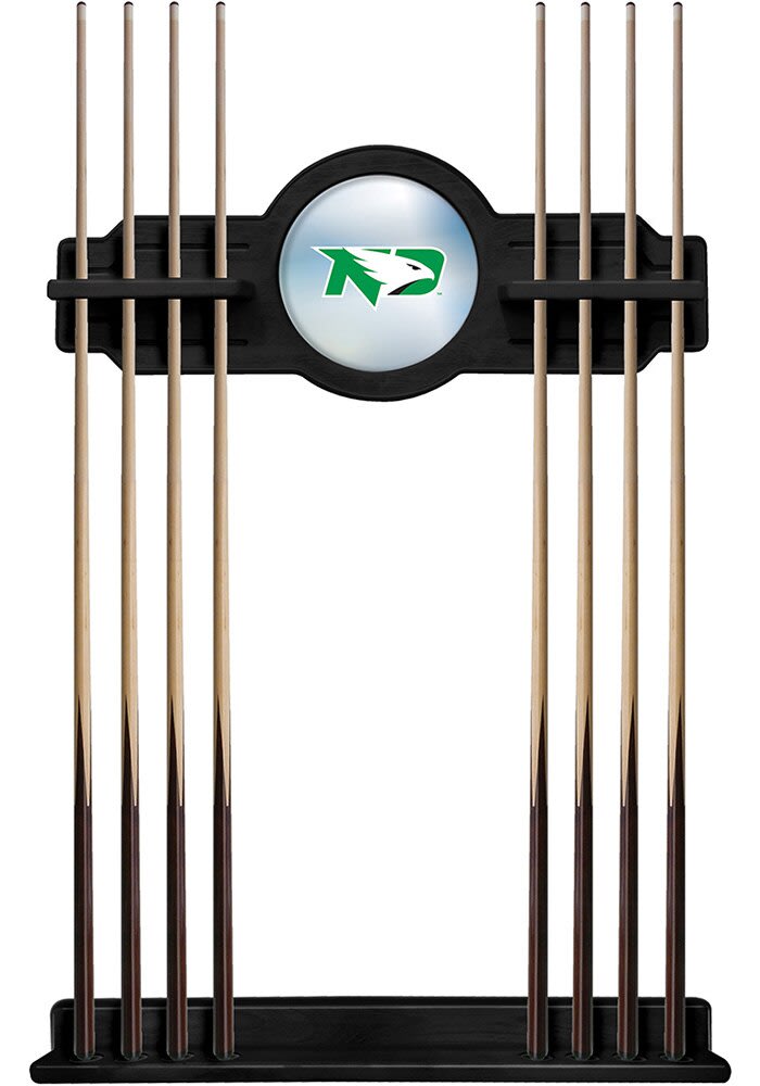 North Dakota Fighting Hawks Solid Wood Cue Rack Pool Table BLACK - 4571318