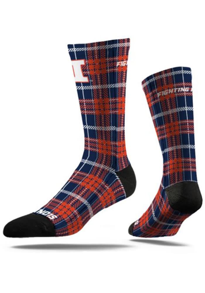 Illinois Fighting Illini Strideline ORANGE Plaid Original Full Sub Mens ...