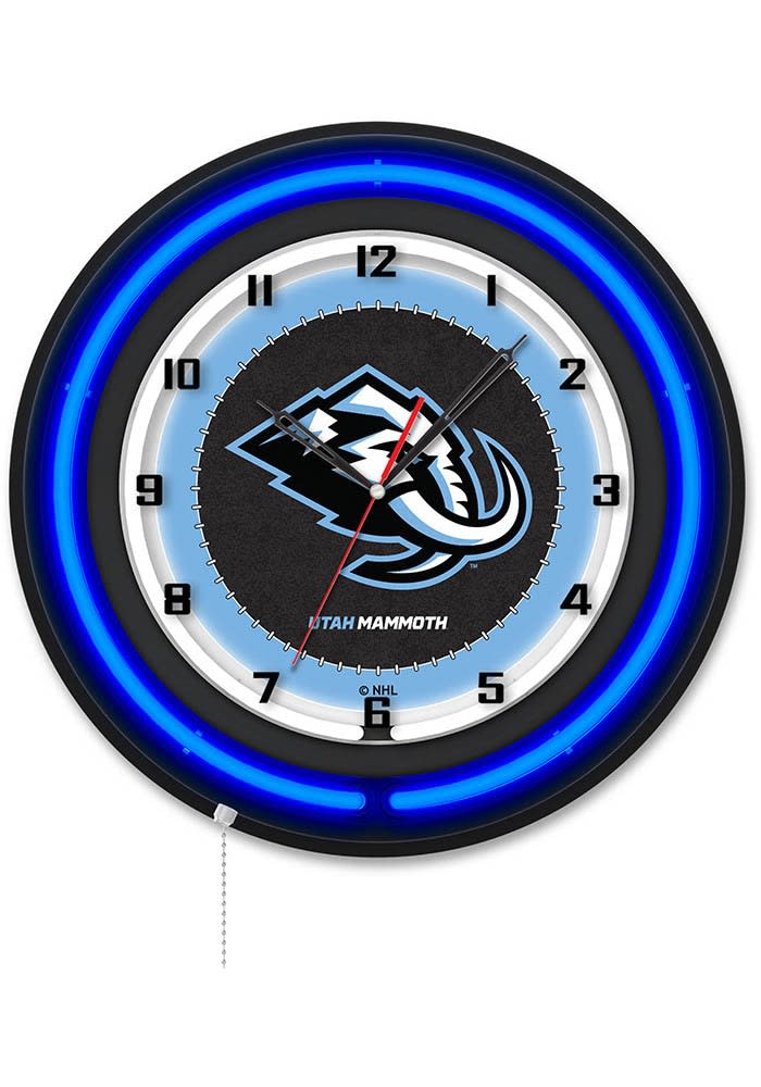 Utah Hockey Club BLACK 19in Neon Wall Clock - 46872951