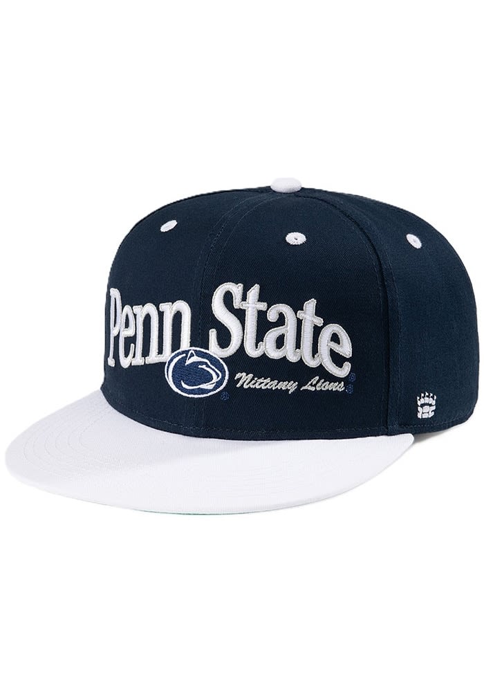 Penn State Nittany Lions Homefield NAVY Wordmark Arch Snapback Hat ...