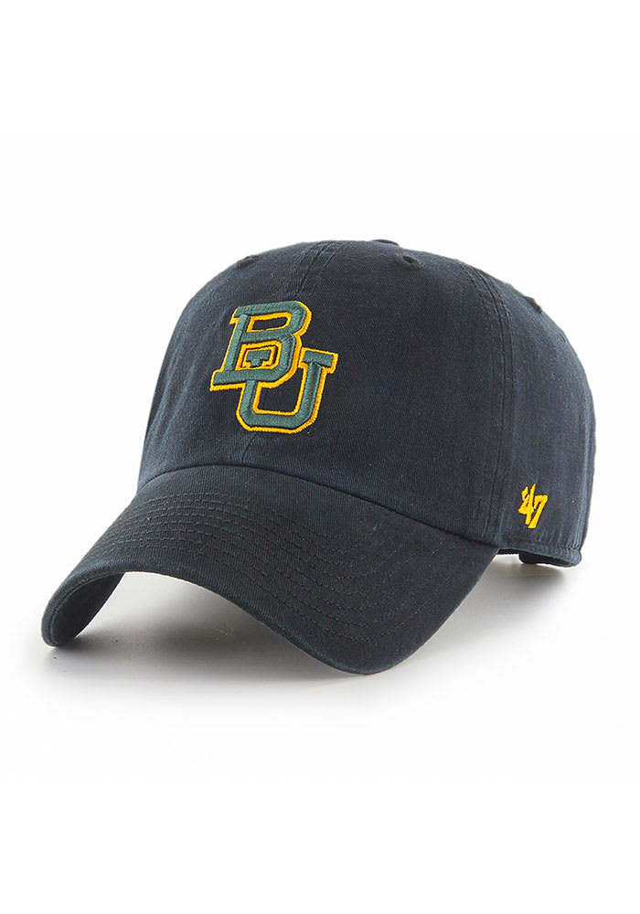 47 Baylor Bears BLACK Clean Up Adjustable Hat - 47000403