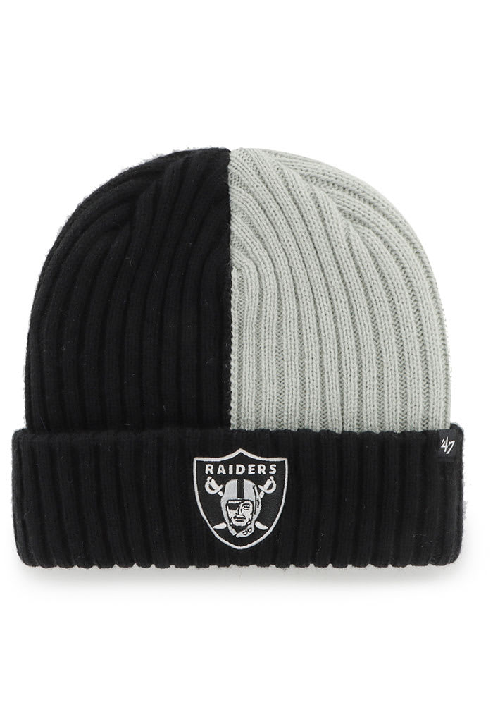 Las Vegas Raiders 47 BLACK Fracture Cuff Knit Hat - 47000970