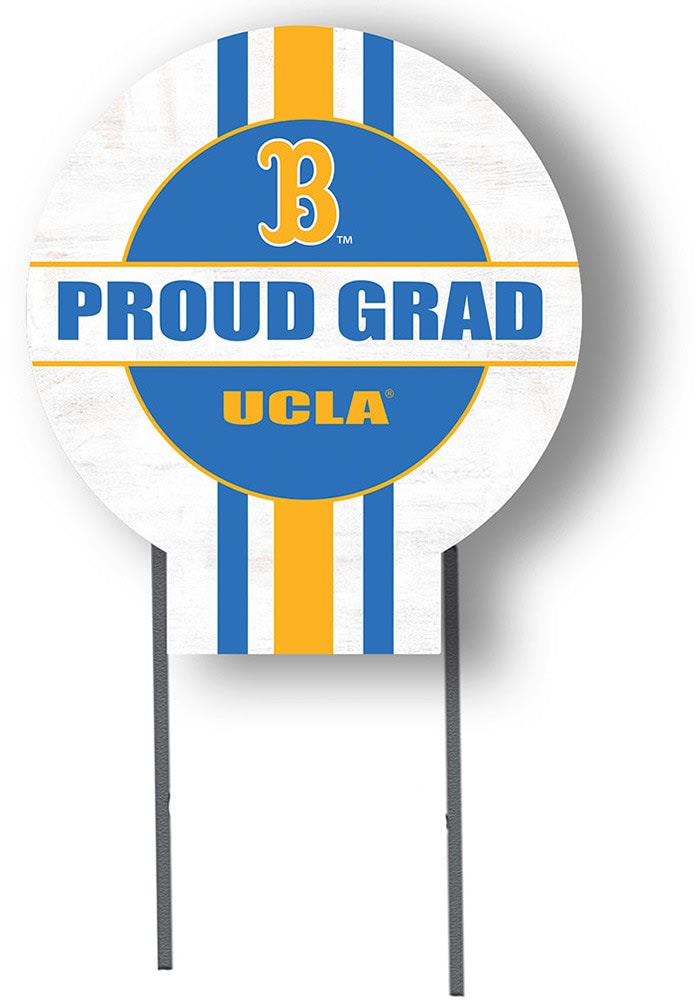 White KH Sports Fan UCLA Bruins 20x20 Circle Yard Sign with Stakes ...