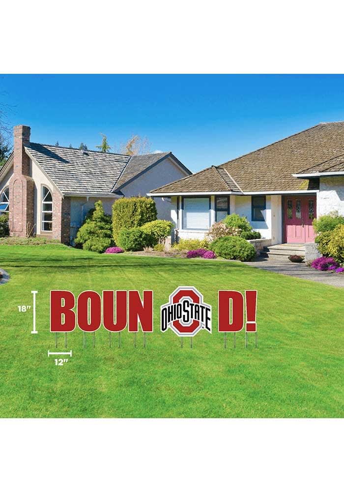 Ohio State Buckeyes SCARLET Large Bound Yard Sign - 4706334