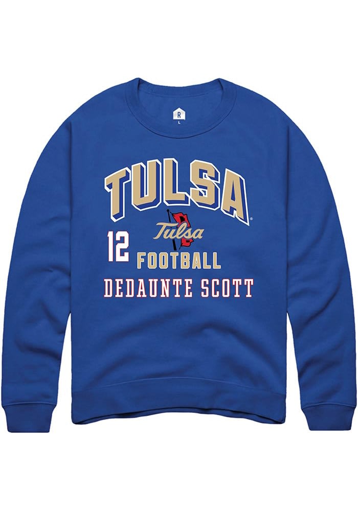 Dedaunte Scott Tulsa Golden Hurricane Mens ROYAL NIL Arch Logo Player ...