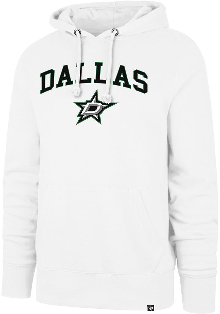 47 Dallas Stars Mens WHITE ARCH GAME HEADLINE Hoodie - 480001264