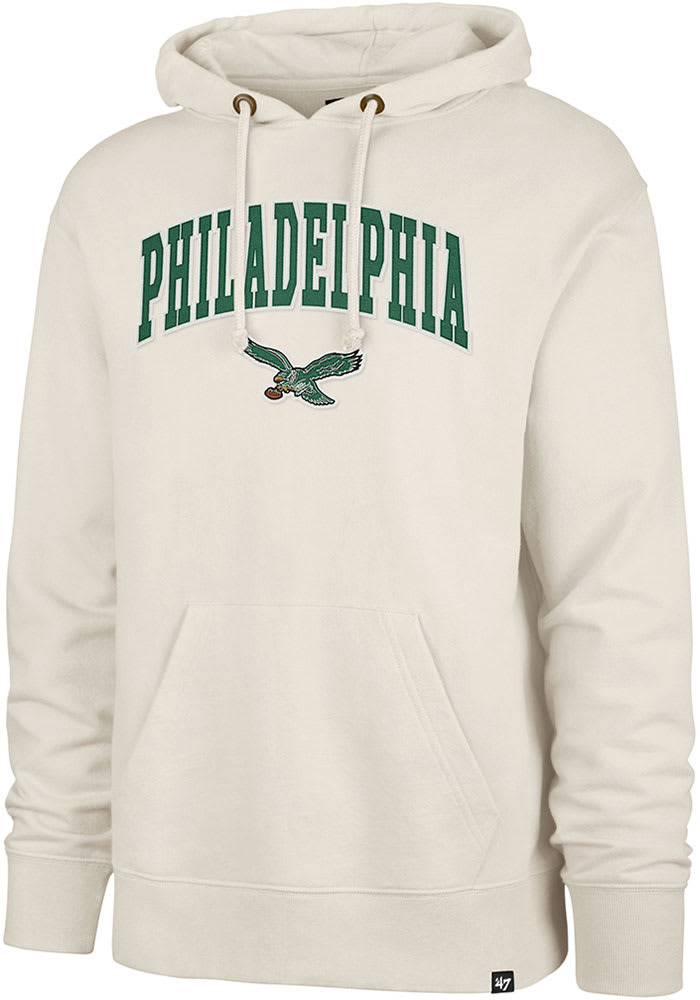 47 Philadelphia Eagles Mens OATMEAL ARCH NAME STRIKER Long Sleeve ...