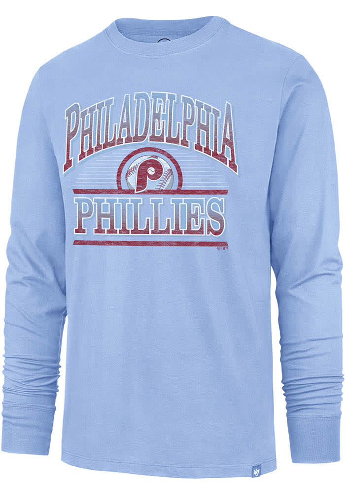 47 Philadelphia Phillies LIGHT BLUE Franklin Long Sleeve Fashion T ...