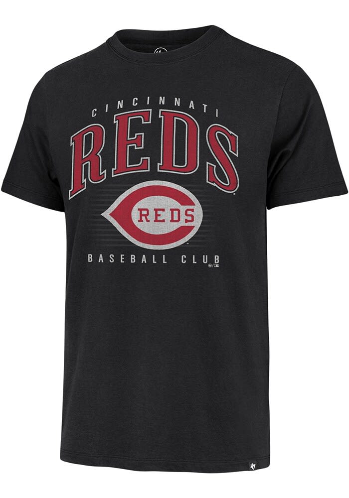 47 Cincinnati Reds BLACK Franklin Short Sleeve Fashion T Shirt - 480002205
