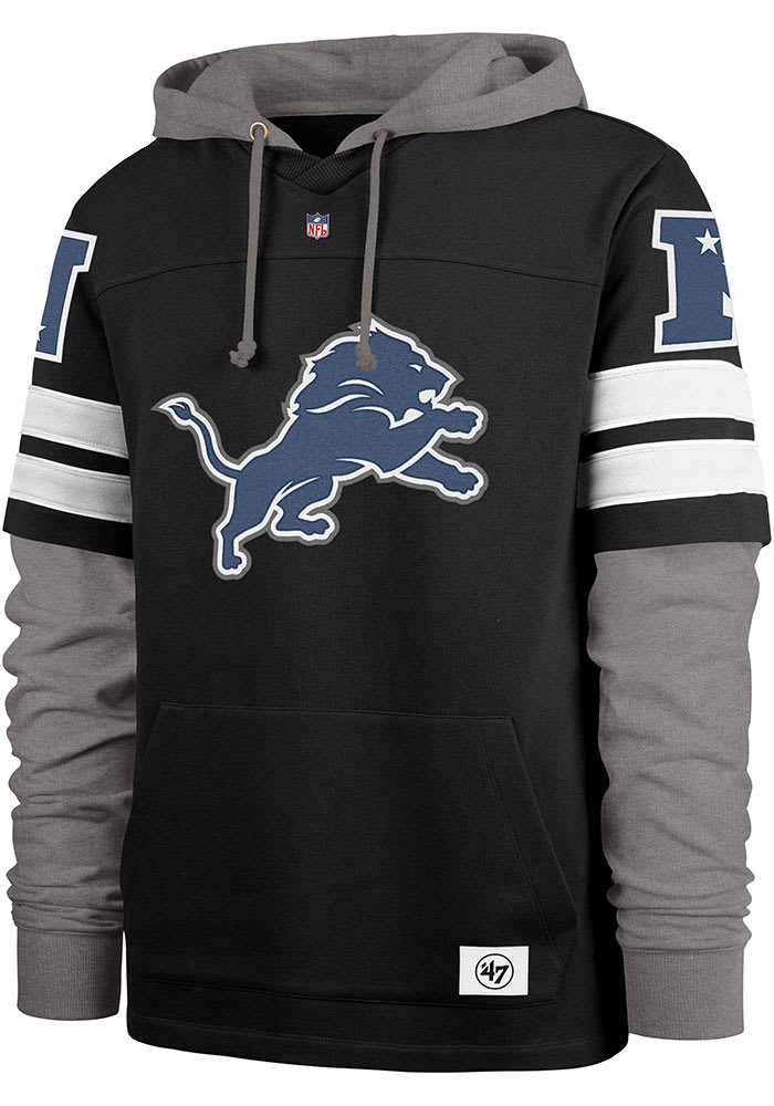 47 Detroit Lions Mens BLUE Blitz Cornerback Lacer Design Long Sleeve ...
