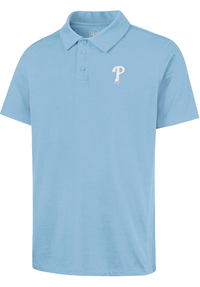47 Philadelphia Phillies Mens Forward LIGHT BLUE Short Sleeve Polo ...