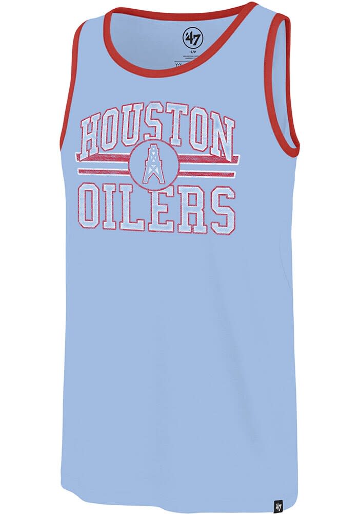 47 Houston Oilers Mens Short Sleeve BLUE Winger Franklin Tank Top ...