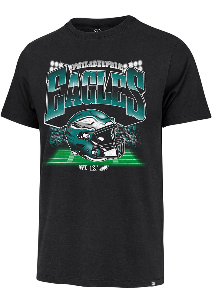 47 Philadelphia Eagles BLACK Blindside Franklin Short Sleeve Fashion T ...