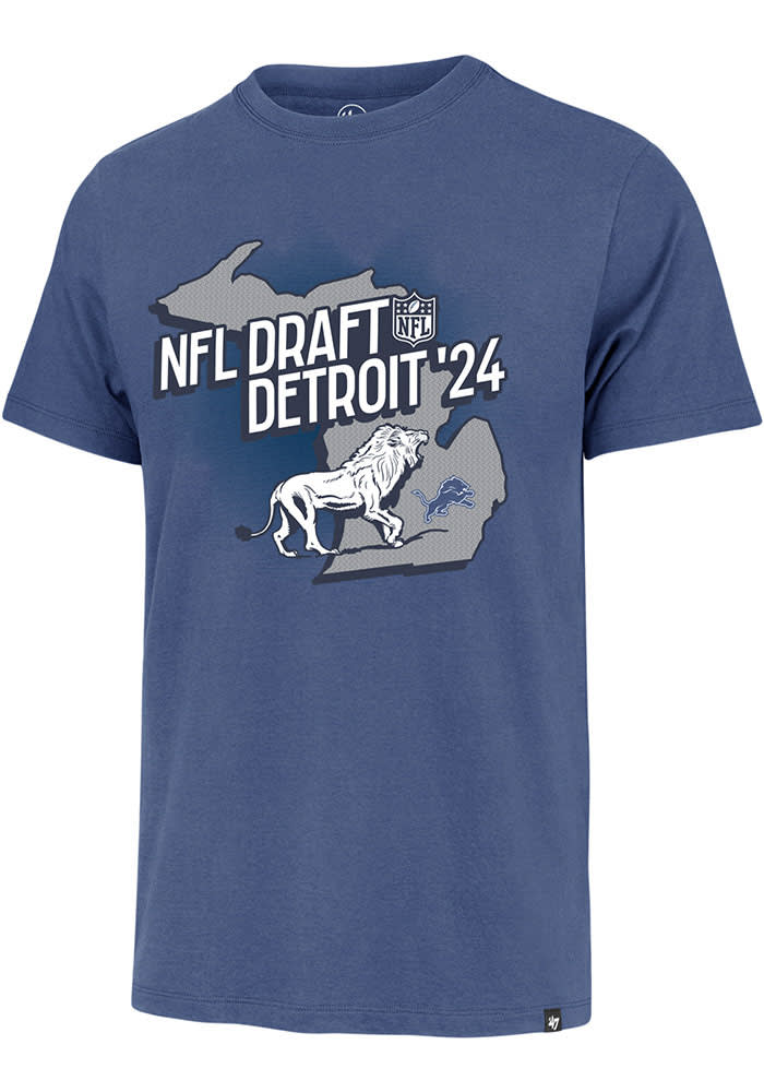 47 Detroit Lions BLUE State Regional Franklin Short Sleeve Fashion T ...