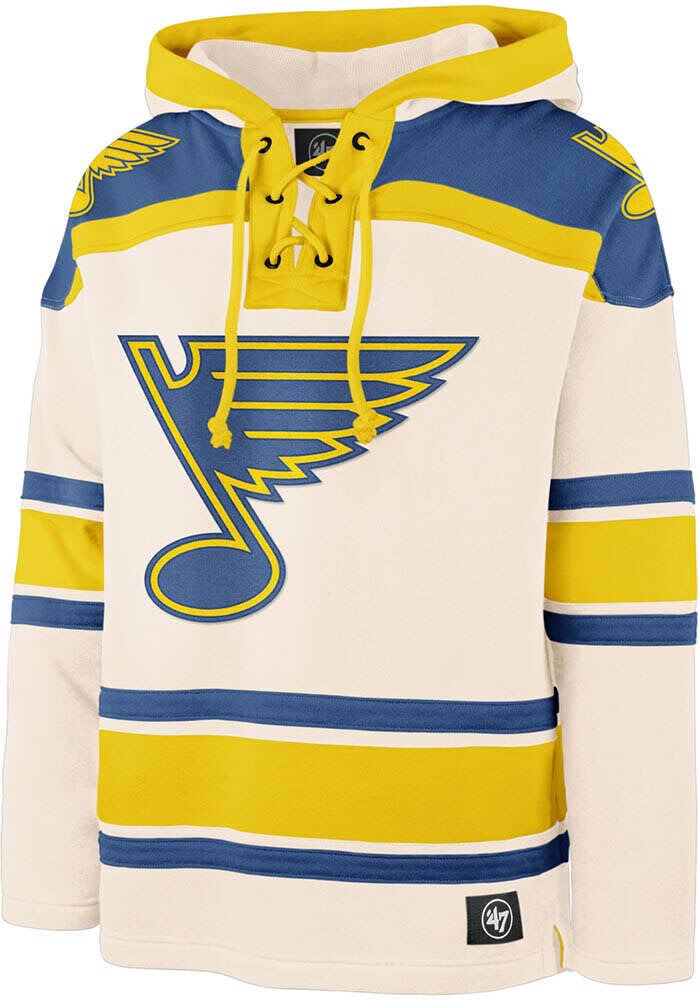 47 St Louis Blues Mens CREAM Winter Classic Superior Lacer Long Sleeve ...