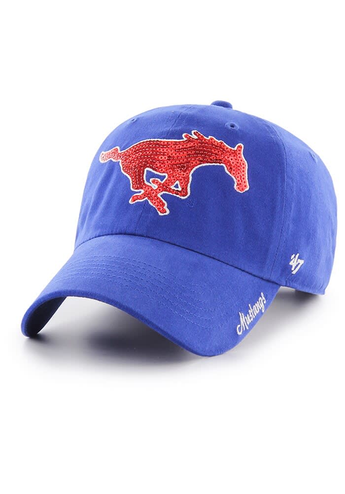SMU Mustangs 47 Womens ROYAL Sparkle Adjustable Hat - 48002478