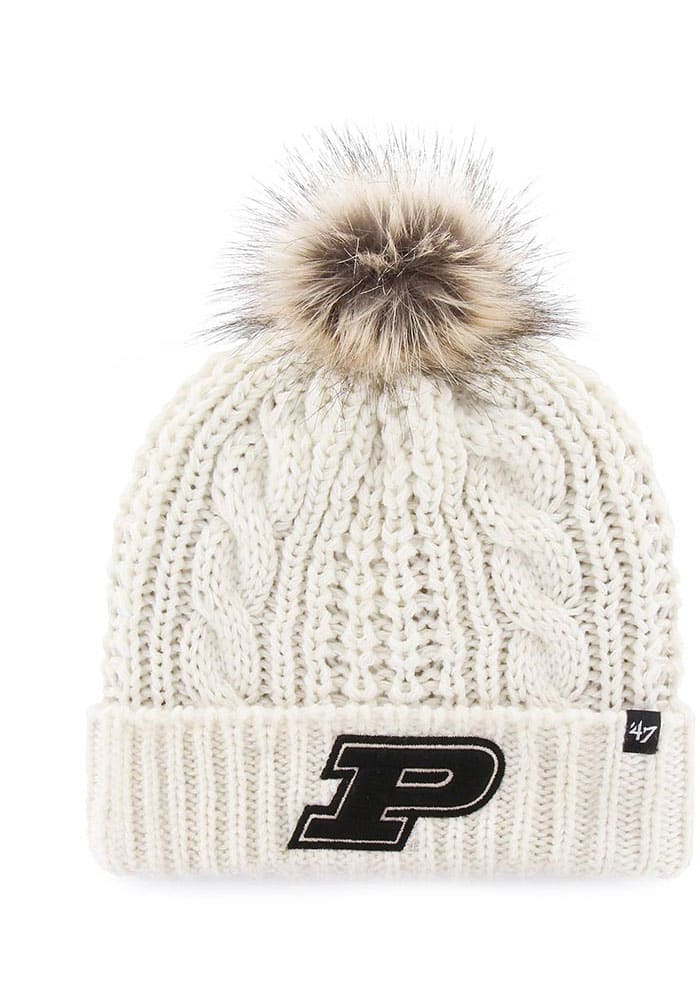Purdue Boilermakers 47 Womens WHITE Meeko Cuff Knit Hat - 48009166