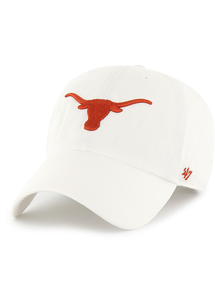 47 Texas Longhorns WHITE Clean Up Adjustable Hat - 48009299