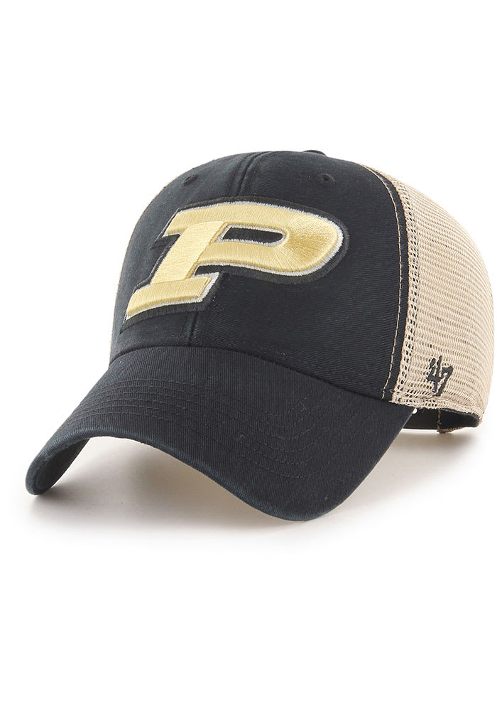 47 BLACK Purdue Boilermakers Flagship Wash MVP Adjustable Hat