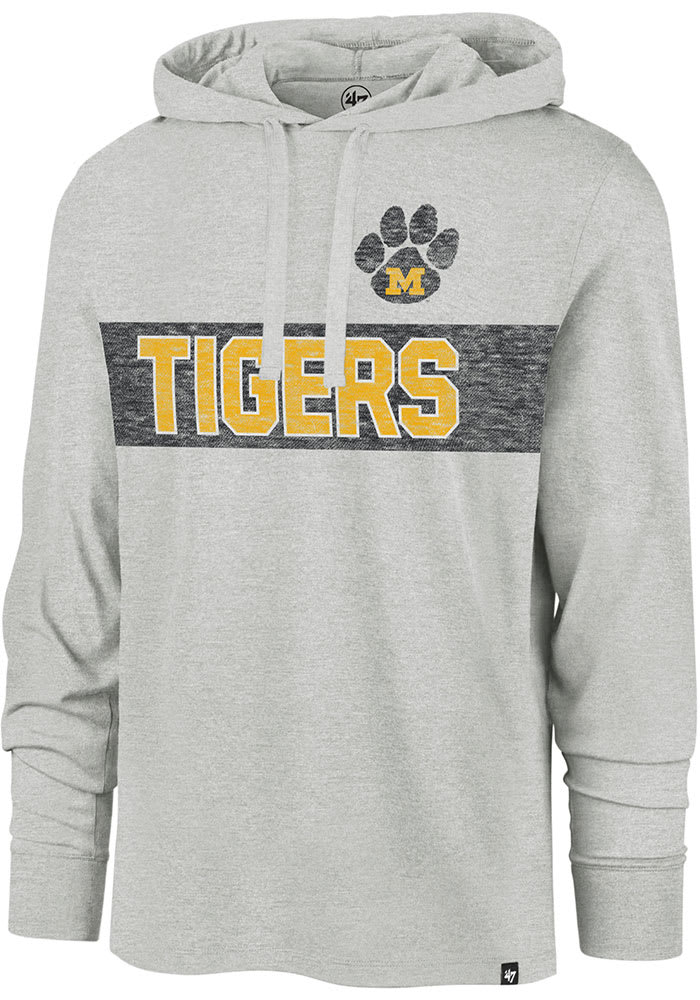 47 Missouri Tigers Mens GREY Field Franklin Long Sleeve Fashion Hood ...