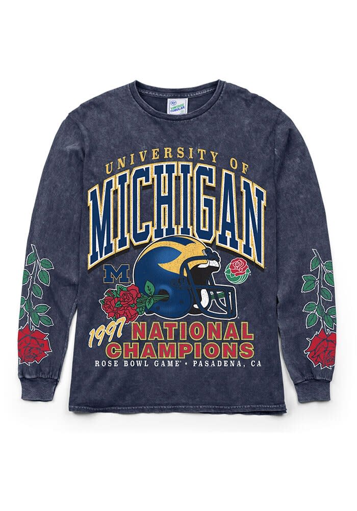 47 Michigan Wolverines Womens BLUE Tubular Parade Rocker Long Sleeve LS ...