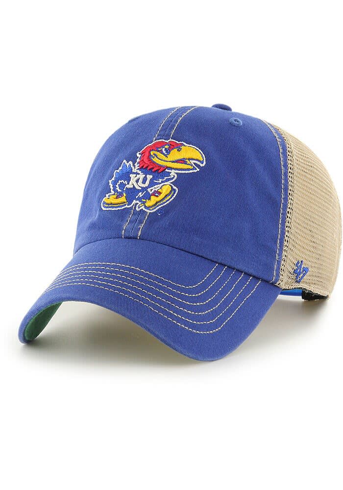 47 Kansas Jayhawks ROYAL Trawler Clean Up Adjustable Hat - 48011899