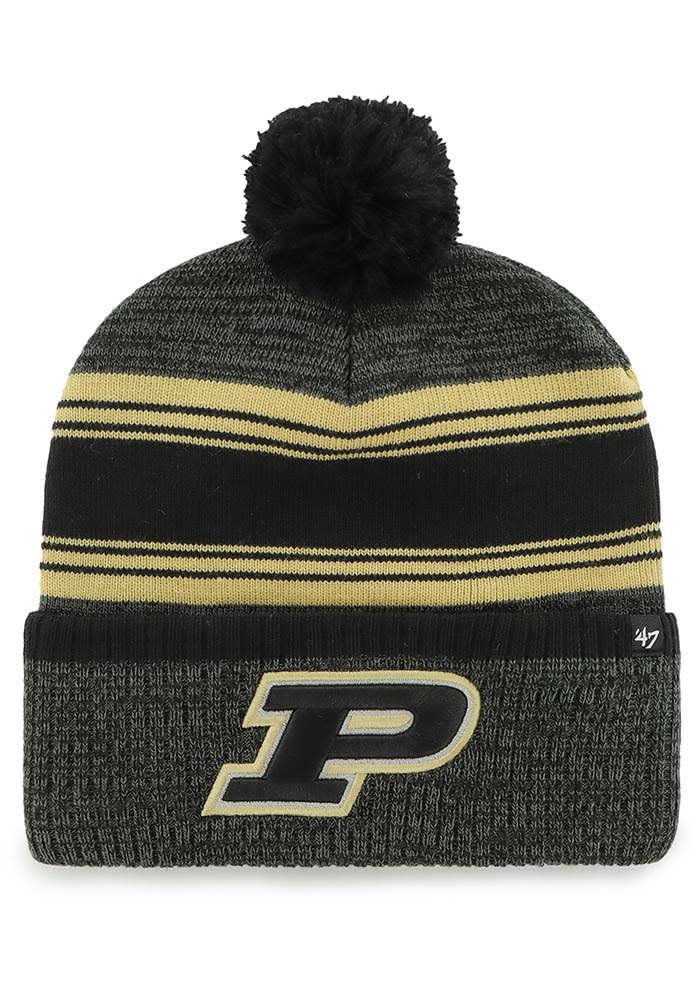 Purdue Boilermakers 47 BLACK Fadeout Cuff Knit Hat - 48012571
