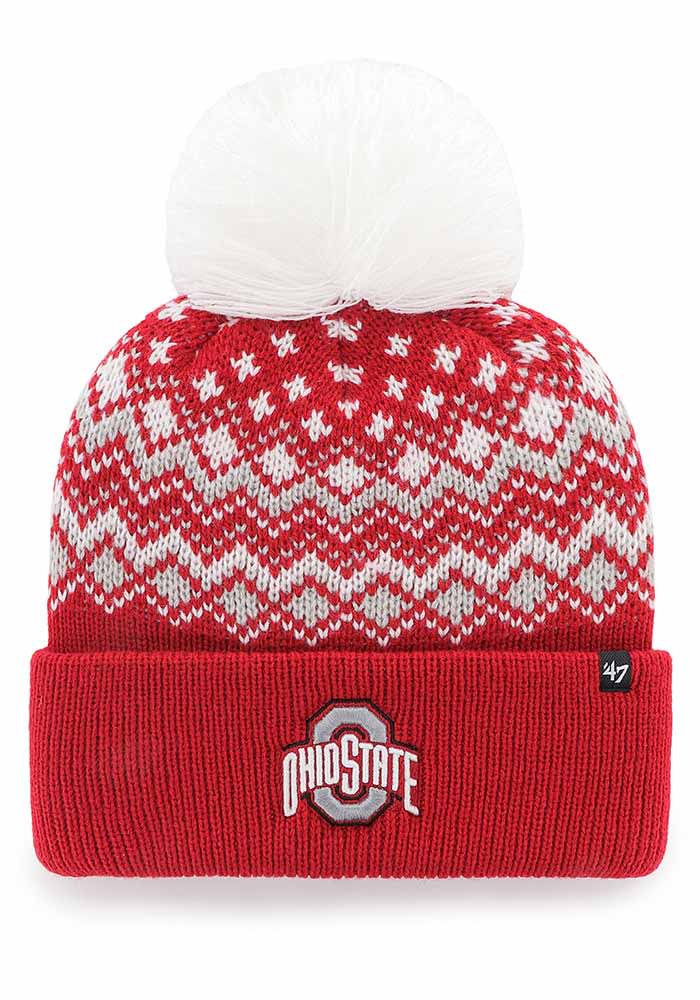Ohio State Buckeyes 47 Womens Red Elsa Cuff Knit Knit Hat - 48012599