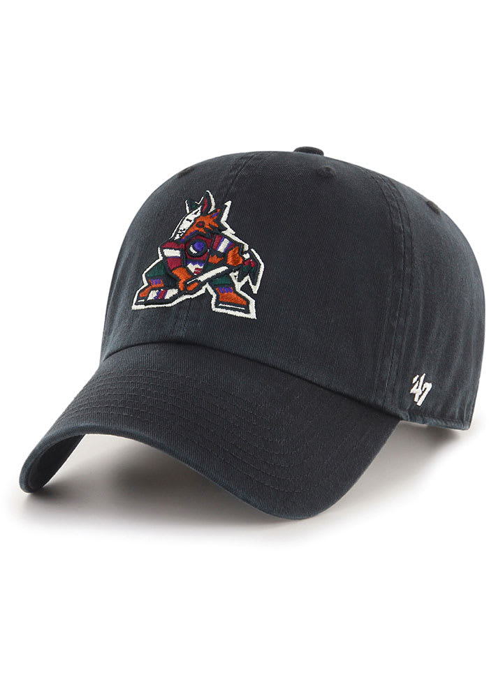 47 Arizona Coyotes BLACK Clean Up Adjustable Hat - 48013212