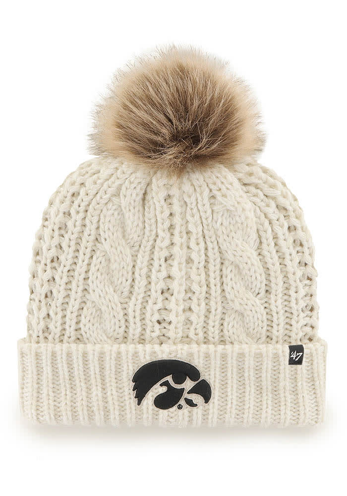 Iowa Hawkeyes 47 Womens WHITE Meeko Knit Knit Hat - 48013391