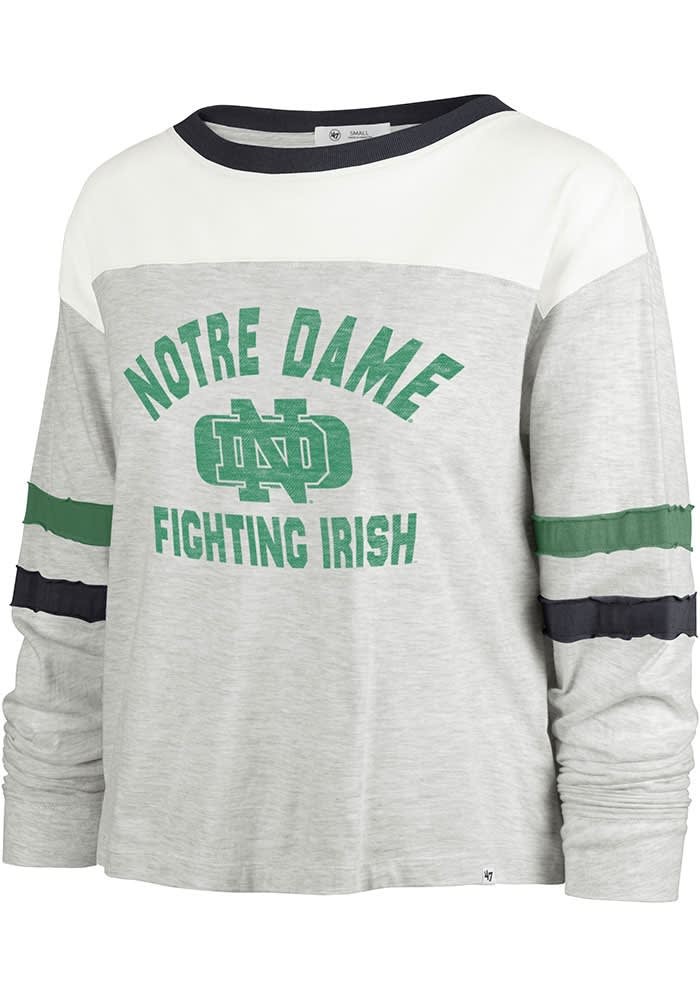 47 Notre Dame Fighting Irish Womens GREY All Class Long Sleeve LS Tee - 48014087