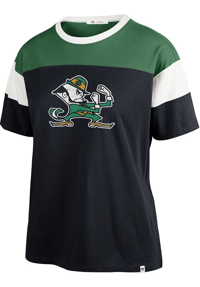 47 Notre Dame Fighting Irish Womens NAVY Time Off T-Shirt - 48014123