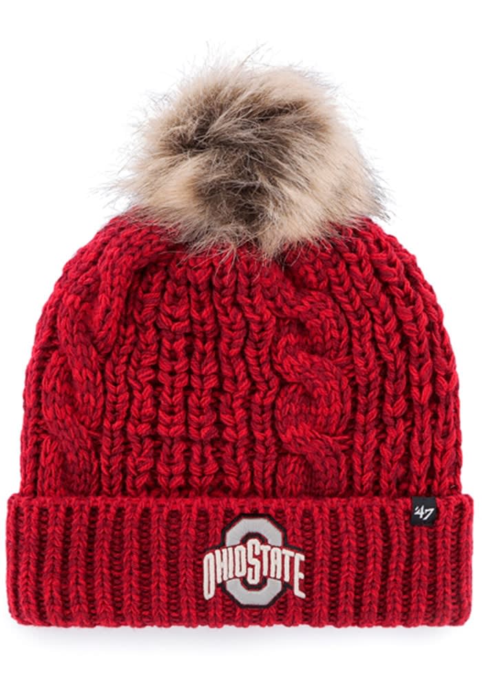 Ohio State Buckeyes 47 Red Meeko Cuff Knit Womens Knit Hat - 48014208