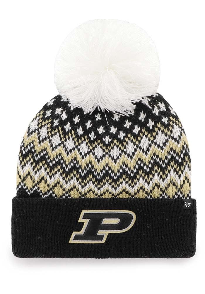 Purdue Boilermakers 47 Womens Elsa Cuff Knit Knit Hat - BLACK