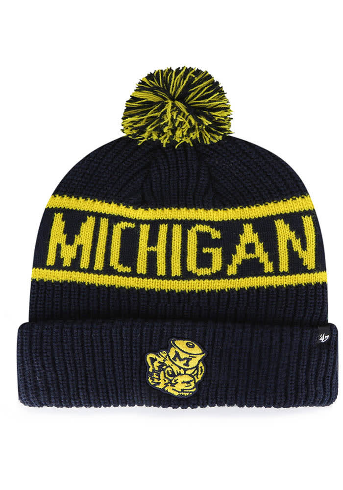 Michigan Wolverines 47 BLUE Calgary Knit Knit Hat - 48015353