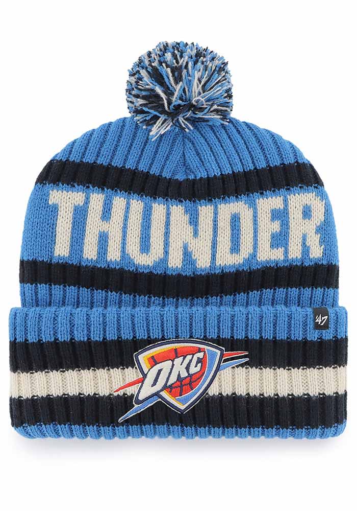 Oklahoma City Thunder 47 BLUE Bering Cuff Knit Hat - 48015356