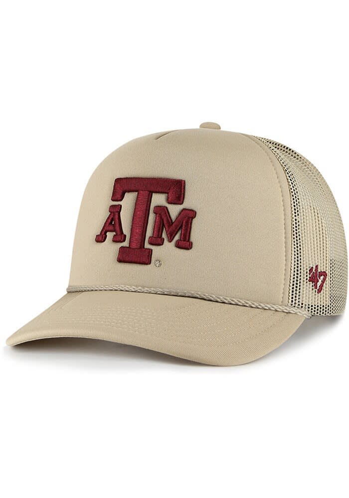 47 Texas A&M Aggies Foam Front Mesh Trucker Adjustable Hat - Tan