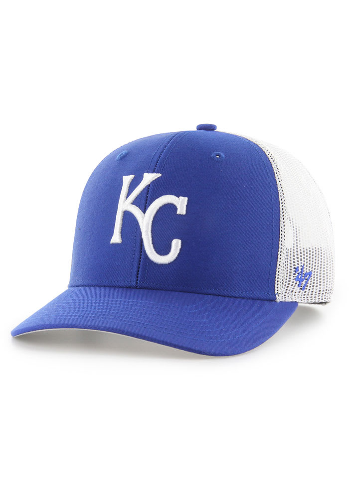 47 Kansas City Royals Blue Trucker Iconic Adjustable Hat - 48015691