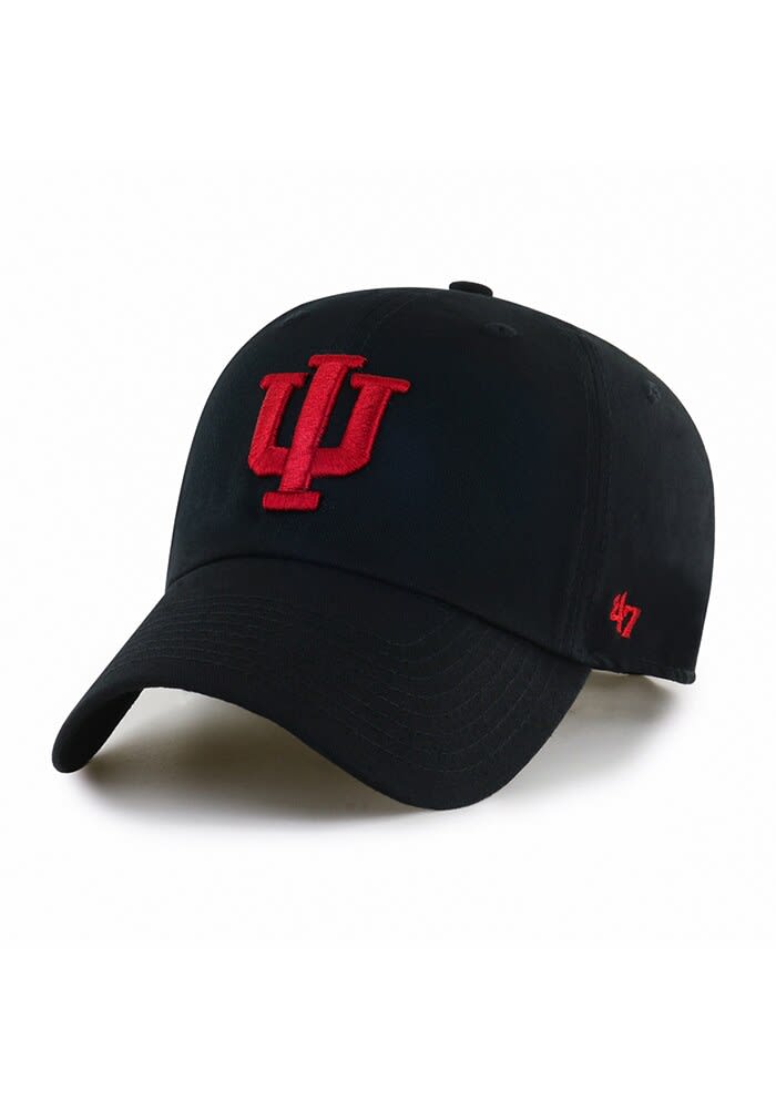 47 BLACK Indiana Hoosiers Clean Up Adjustable Hat - 48016088