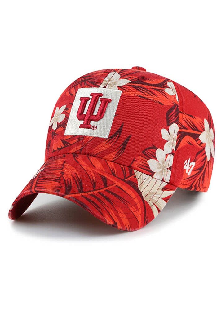 47 Indiana Hoosiers Red Tropicalia Clean Up Adjustable Hat - 48016819