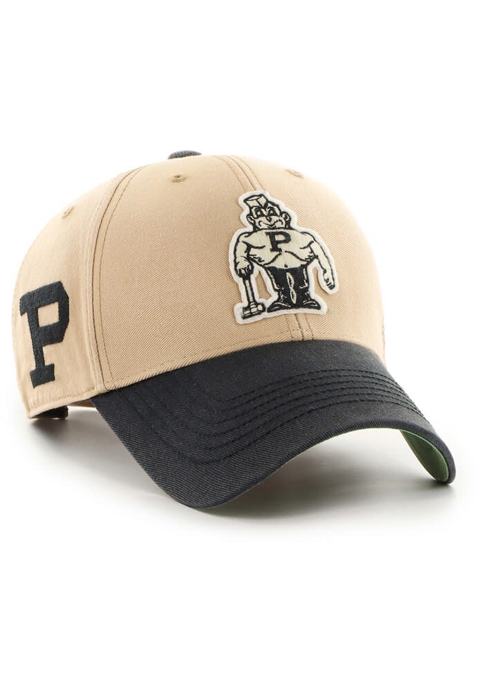 47 Purdue Boilermakers KHAKI Vintage Dusted Sedgwick MVP Adjustable Hat ...