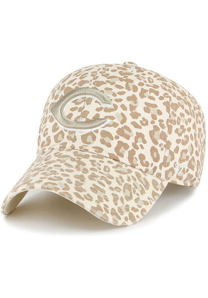 Cincinnati Reds 47 Womens TAN Panthera Clean Up Adjustable Hat - 48016866