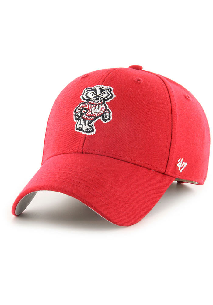 47 Wisconsin Badgers Red Bucky Logo MVP Adjustable Hat - 48017591