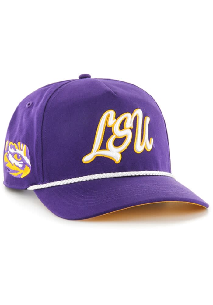 47 LSU Tigers PURPLE Overhand Script Hitch Adjustable Hat - 48018242