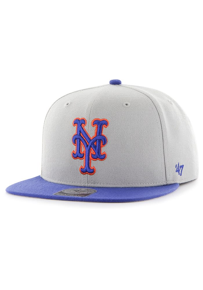 New York Mets 47 2T Sure Shot Captain Snapback Hat - GREY